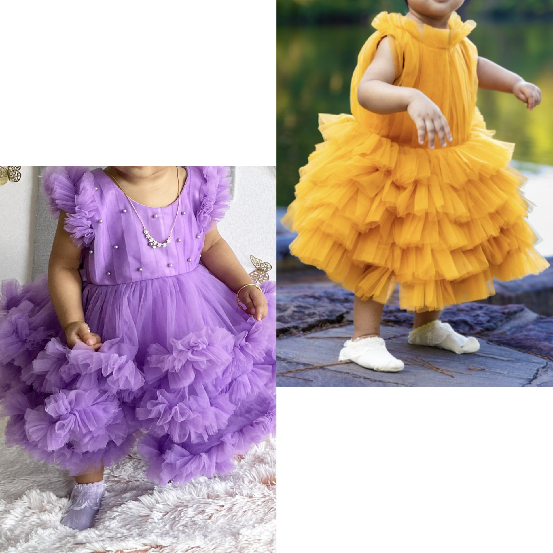 PunarviAuthentic|PreLoved|SustainableBaby first birthday ruffle/tulu ...