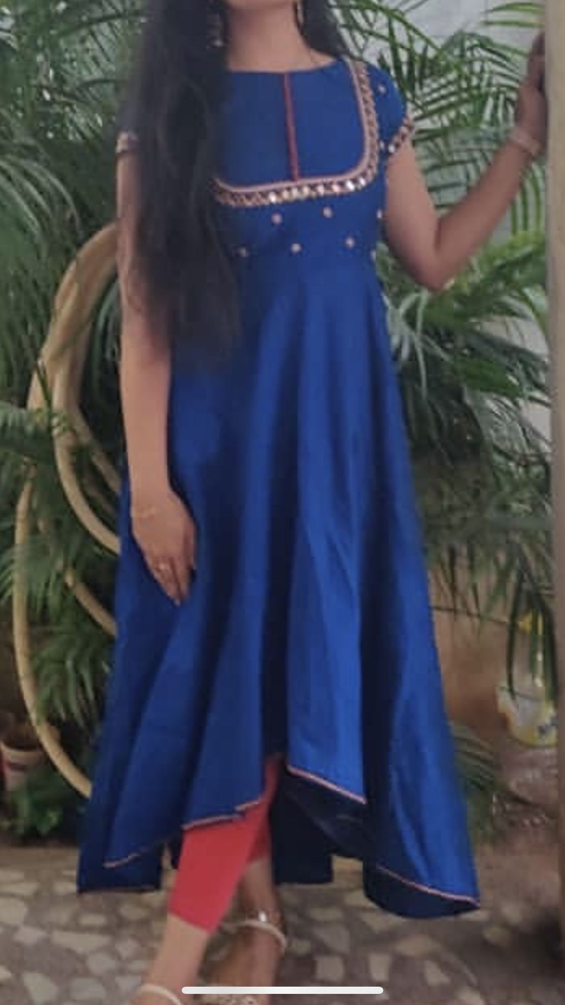 PunarviAuthentic|PreLoved|SustainableRoyal high low dress with mirror ...