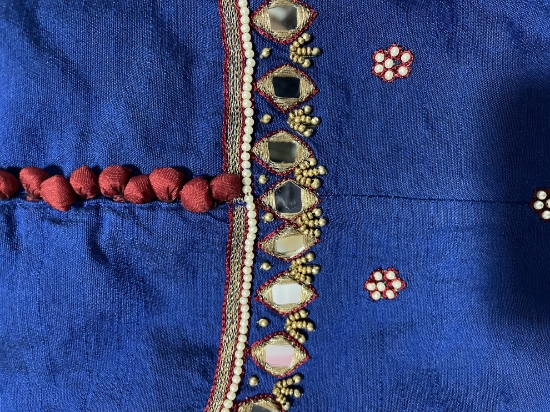 PunarviAuthentic|PreLoved|SustainableRoyal high low dress with mirror ...